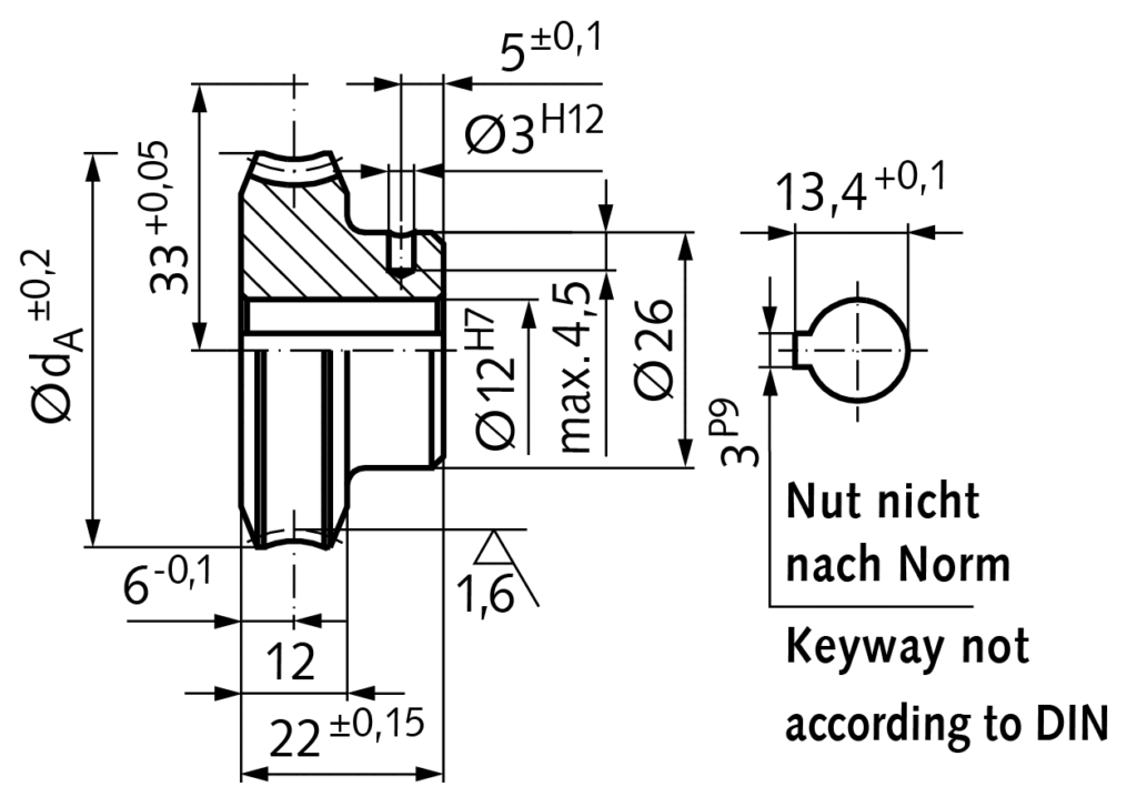 Precision worm wheel centre distance 33mm i=50 50 teeth SKU: 32135000 ...