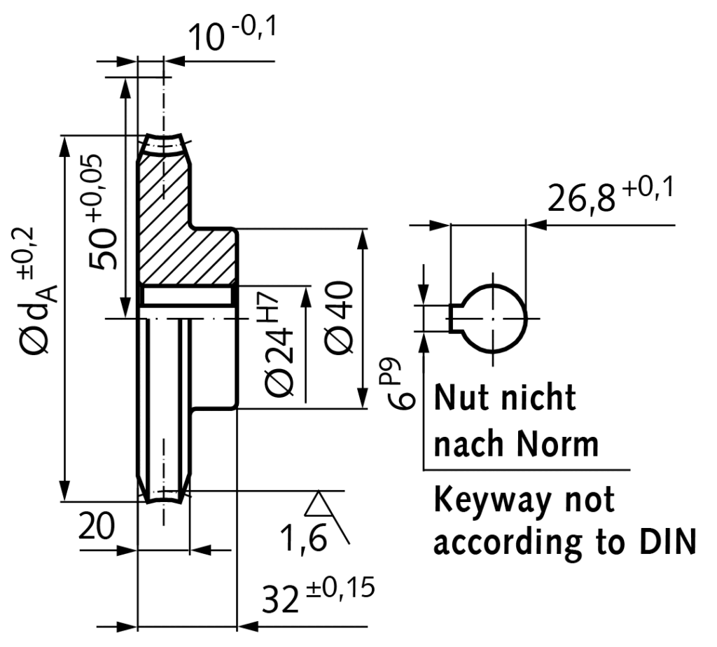 Precision worm wheel centre distance 50mm i=46 46 teeth SKU: 33004600 ...