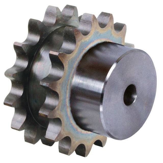 Double sprocket ZRENG for 2 single roller chains 16 B-1 19 teeth ...